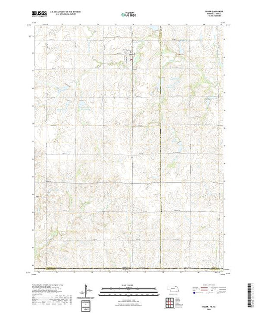 USGS US Topo 7.5-minute map for Diller NEKS 2021 – American Map Store