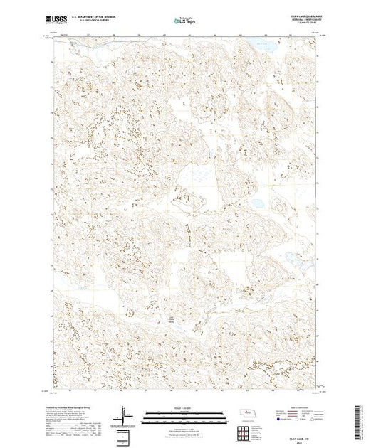 USGS US Topo 7.5-minute map for Duck Lake NE 2021 – American Map Store