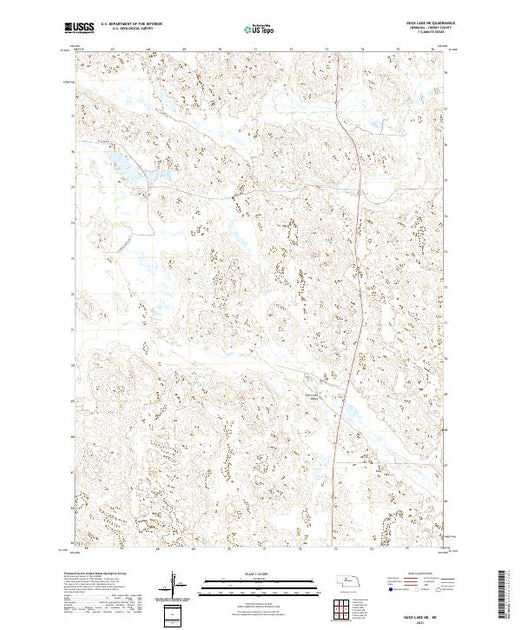 USGS US Topo 7.5-minute map for Duck Lake NE NE 2021 – American Map Store