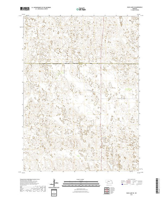 USGS US Topo 7.5-minute map for Duck Lake SE NE 2021 – American Map Store