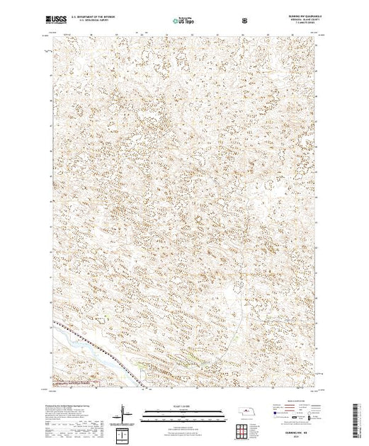 USGS US Topo 7.5-minute map for Dunning NW NE 2021 – American Map Store