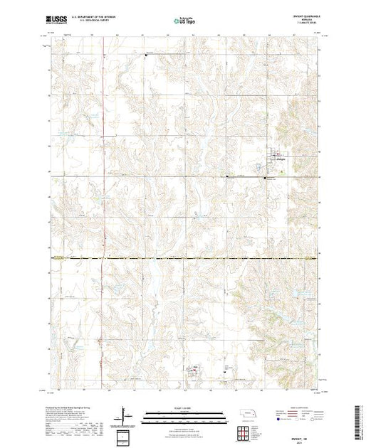 USGS US Topo 7.5-minute map for Dwight NE 2021 – American Map Store