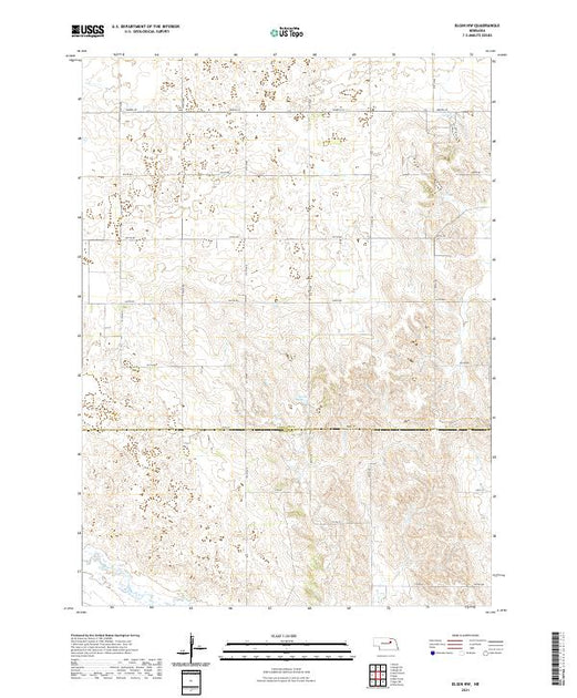 USGS US Topo 7.5-minute map for Elgin NW NE 2021 – American Map Store