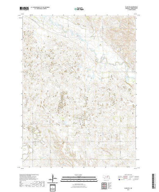 USGS US Topo 7.5-minute map for Elgin SW NE 2021 – American Map Store