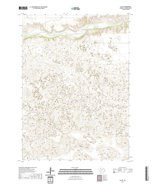 USGS US Topo 7.5-minute map for Eli SW NE 2021 – American Map Store