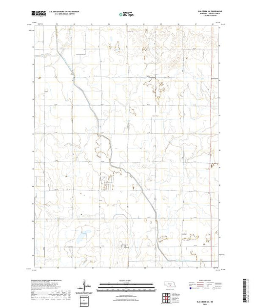 USGS US Topo 7.5-minute map for Elm Creek SW NE 2021 – American Map Store