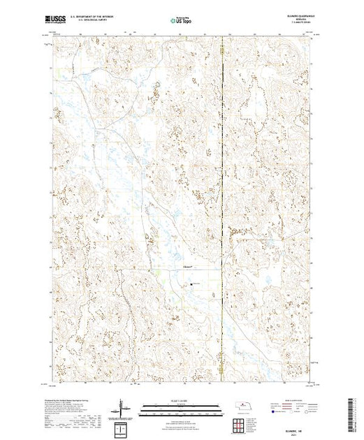 USGS US Topo 7.5-minute map for Elsmere NE 2021 – American Map Store