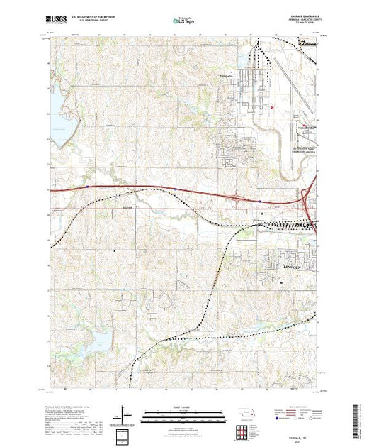 USGS US Topo 7.5-minute map for Emerald NE 2021 – American Map Store