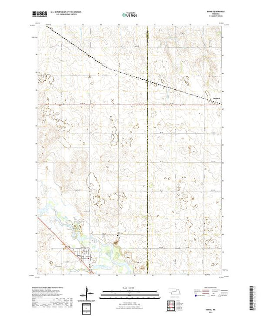 USGS US Topo 7.5-minute map for Ewing NE 2021 – American Map Store