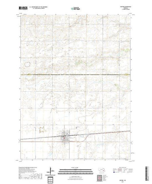 USGS US Topo 7.5-minute map for Exeter NE 2021 – American Map Store