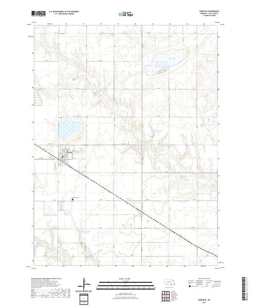 USGS US Topo 7.5-minute map for Fairfield NE 2021 – American Map Store