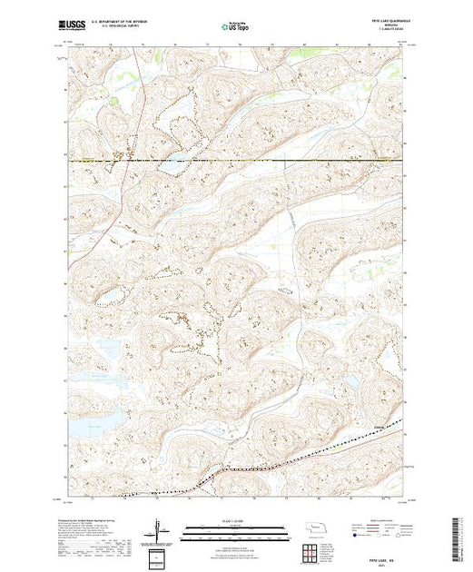 USGS US Topo 7.5-minute map for Frye Lake NE 2021 – American Map Store