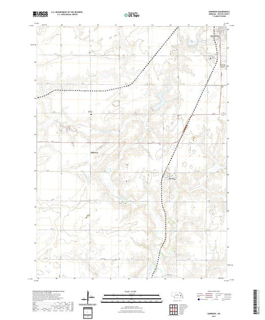 USGS US Topo 7.5-minute map for Garrison NE 2021 – American Map Store