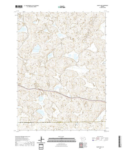 USGS US Topo 7.5-minute map for Gaunt Lake NE 2021 – American Map Store