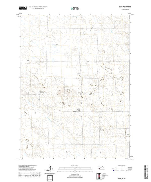 USGS US Topo 7.5-minute map for Grant NE NE 2021 – American Map Store