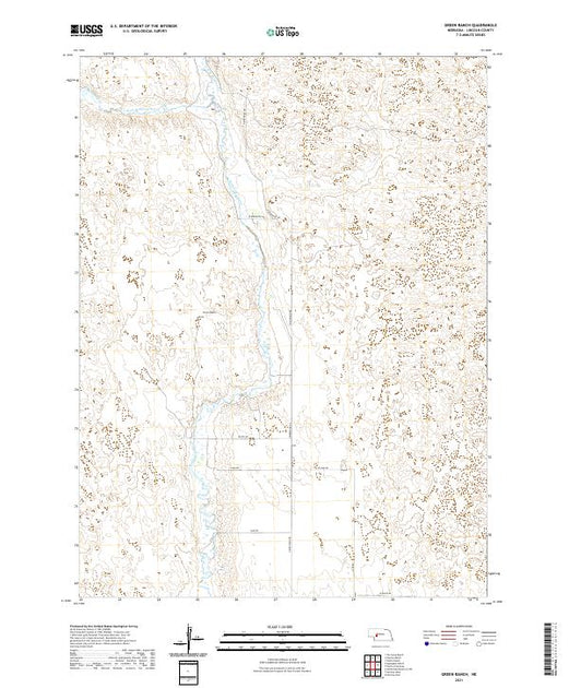 USGS US Topo 7.5-minute map for Green Ranch NE 2021 – American Map Store