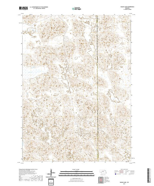 USGS US Topo 7.5-minute map for Hagan Lake NE 2021 – American Map Store