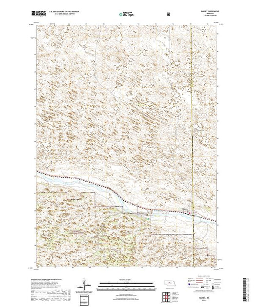 USGS US Topo 7.5-minute map for Halsey NE 2021 – American Map Store