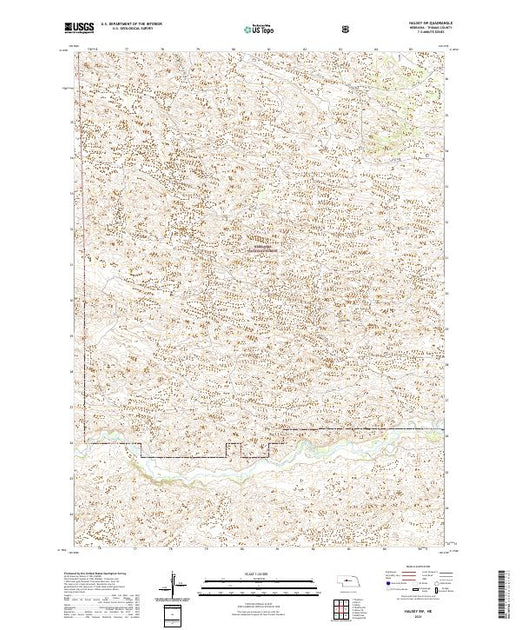USGS US Topo 7.5-minute map for Halsey SW NE 2021 – American Map Store