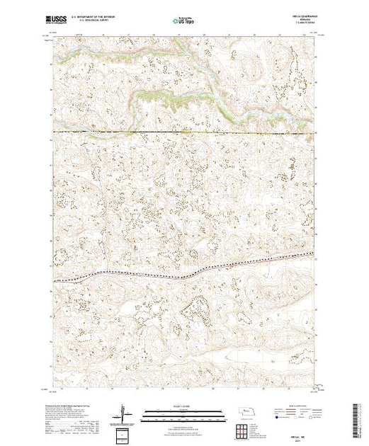USGS US Topo 7.5-minute map for Hecla NE 2021 – American Map Store