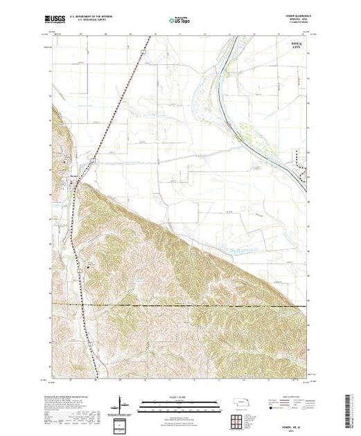 USGS US Topo 7.5-minute map for Homer NEIA 2021 – American Map Store
