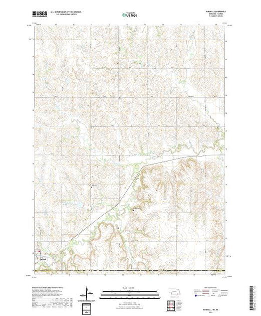 USGS US Topo 7.5-minute map for Hubbell NEKS 2021 – American Map Store
