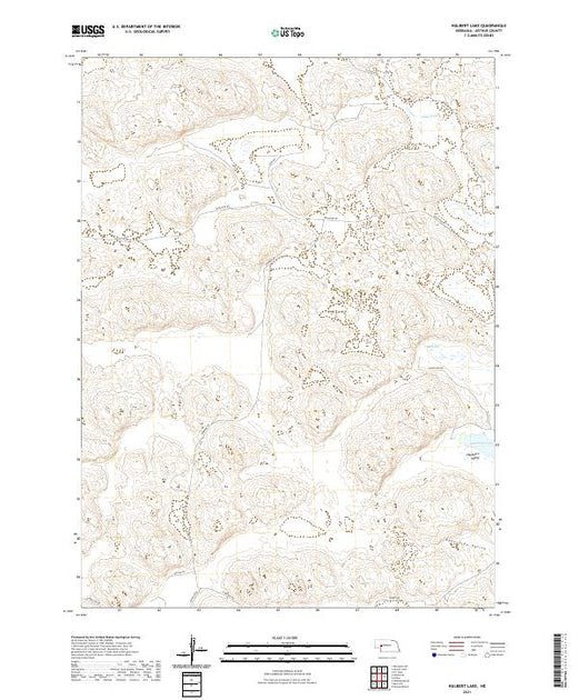 USGS US Topo 7.5-minute map for Hulbert Lake NE 2021 – American Map Store