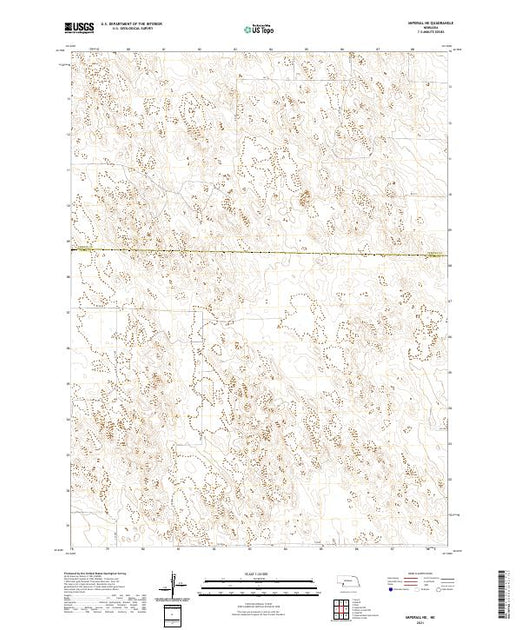 USGS US Topo 7.5-minute map for Imperial NE NE 2021 – American Map Store