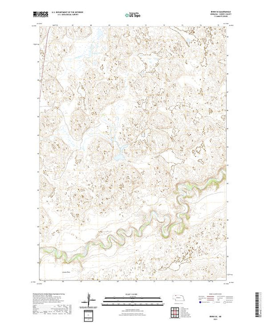USGS US Topo 7.5-minute map for Irwin SE NE 2021 – American Map Store