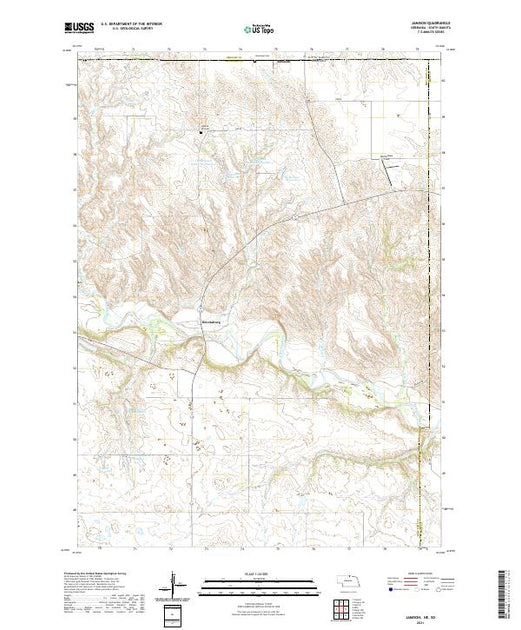 USGS US Topo 7.5-minute map for Jamison NESD 2021 – American Map Store