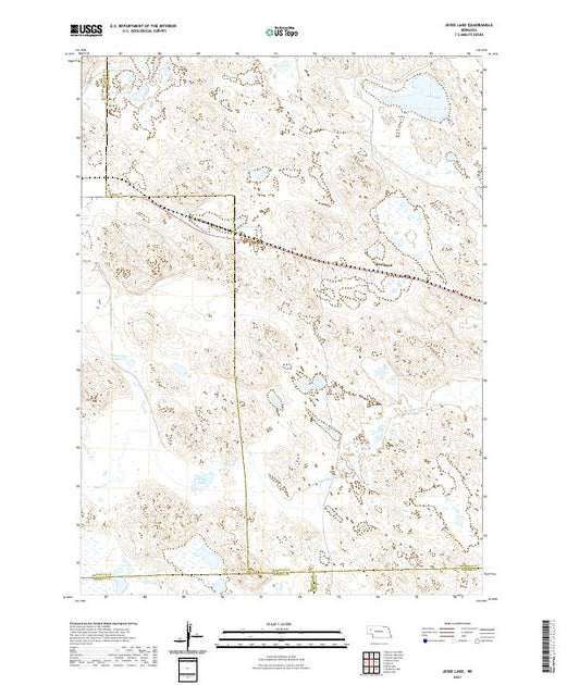 USGS US Topo 7.5-minute map for Jesse Lake NE 2021 – American Map Store