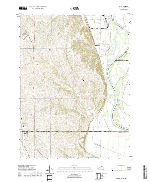 USGS US Topo 7.5-minute map for Julian NEMOIA 2021 – American Map Store