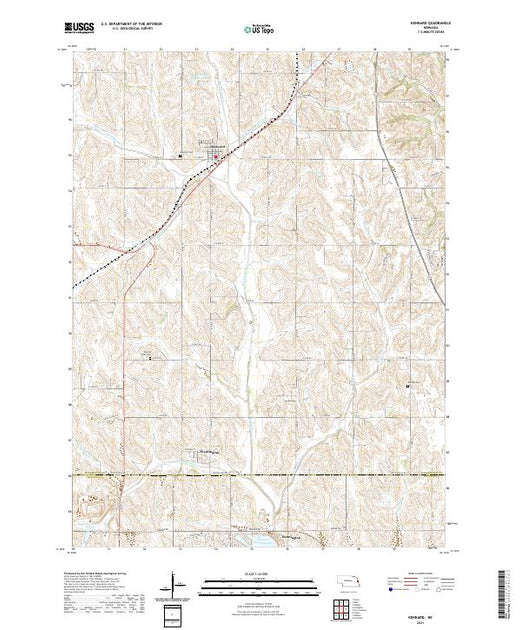USGS US Topo 7.5-minute map for Kennard NE 2021 – American Map Store