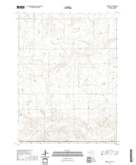 USGS US Topo 7.5-minute map for Kimball SE NECO 2021 – American Map Store