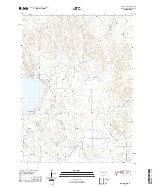 USGS US Topo 7.5-minute map for Lake Minatare NE 2021 – American Map Store
