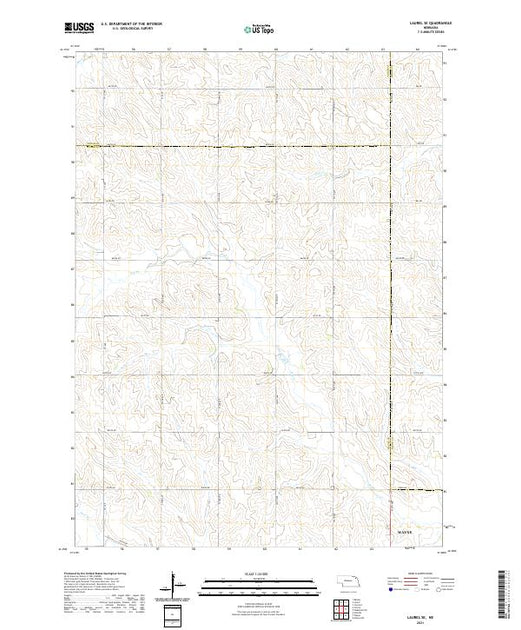 USGS US Topo 7.5-minute map for Laurel SE NE 2021 – American Map Store