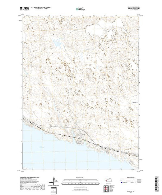 USGS US Topo 7.5-minute map for Lemoyne NE 2021 – American Map Store