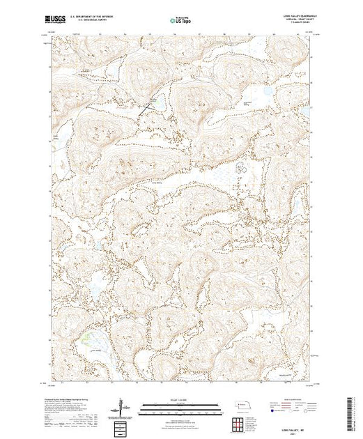 USGS US Topo 7.5-minute map for Long Valley NE 2021 – American Map Store
