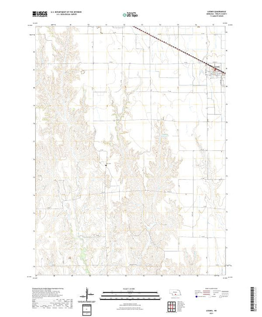 USGS US Topo 7.5-minute map for Loomis NE 2021 – American Map Store