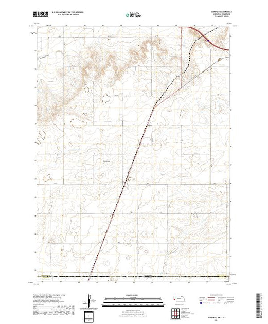 USGS US Topo 7.5-minute map for Lorenzo NECO 2021 – American Map Store