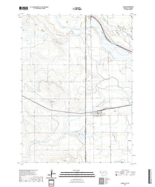 USGS US Topo 7.5-minute map for Lyman NEWY 2021 – American Map Store