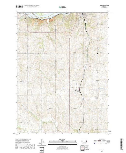 USGS US Topo 7.5-minute map for Manley NE 2021 – American Map Store