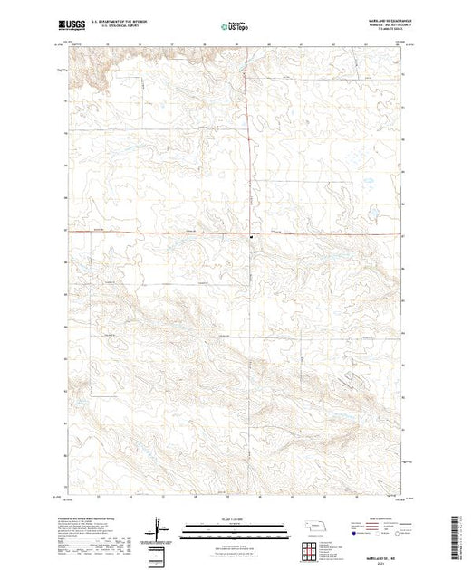 USGS US Topo 7.5-minute map for Marsland SE NE 2021 – American Map Store