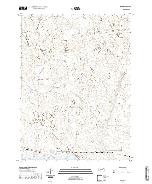 USGS US Topo 7.5-minute map for Martin NE 2021 – American Map Store
