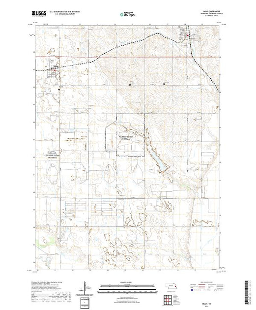 USGS US Topo 7.5-minute map for Mead NE 2021 – American Map Store