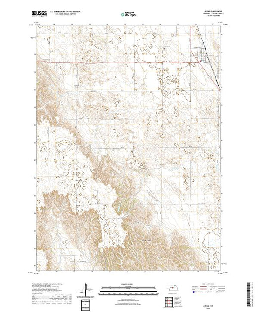 USGS US Topo 7.5-minute map for Merna NE 2021 – American Map Store