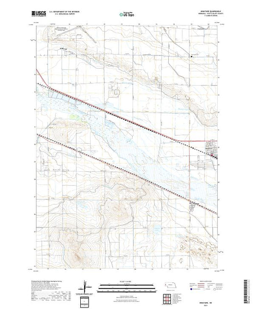 USGS US Topo 7.5-minute map for Minatare NE 2021 – American Map Store