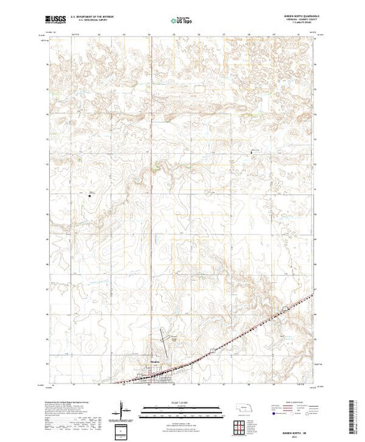 USGS US Topo 7.5-minute map for Minden North NE 2021 – American Map Store