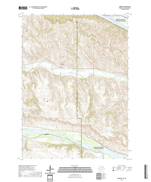 USGS US Topo 7.5-minute map for Monowi NESD 2021 – American Map Store