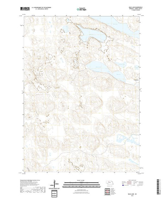 USGS US Topo 7.5-minute map for Mule Lake NE 2021 – American Map Store